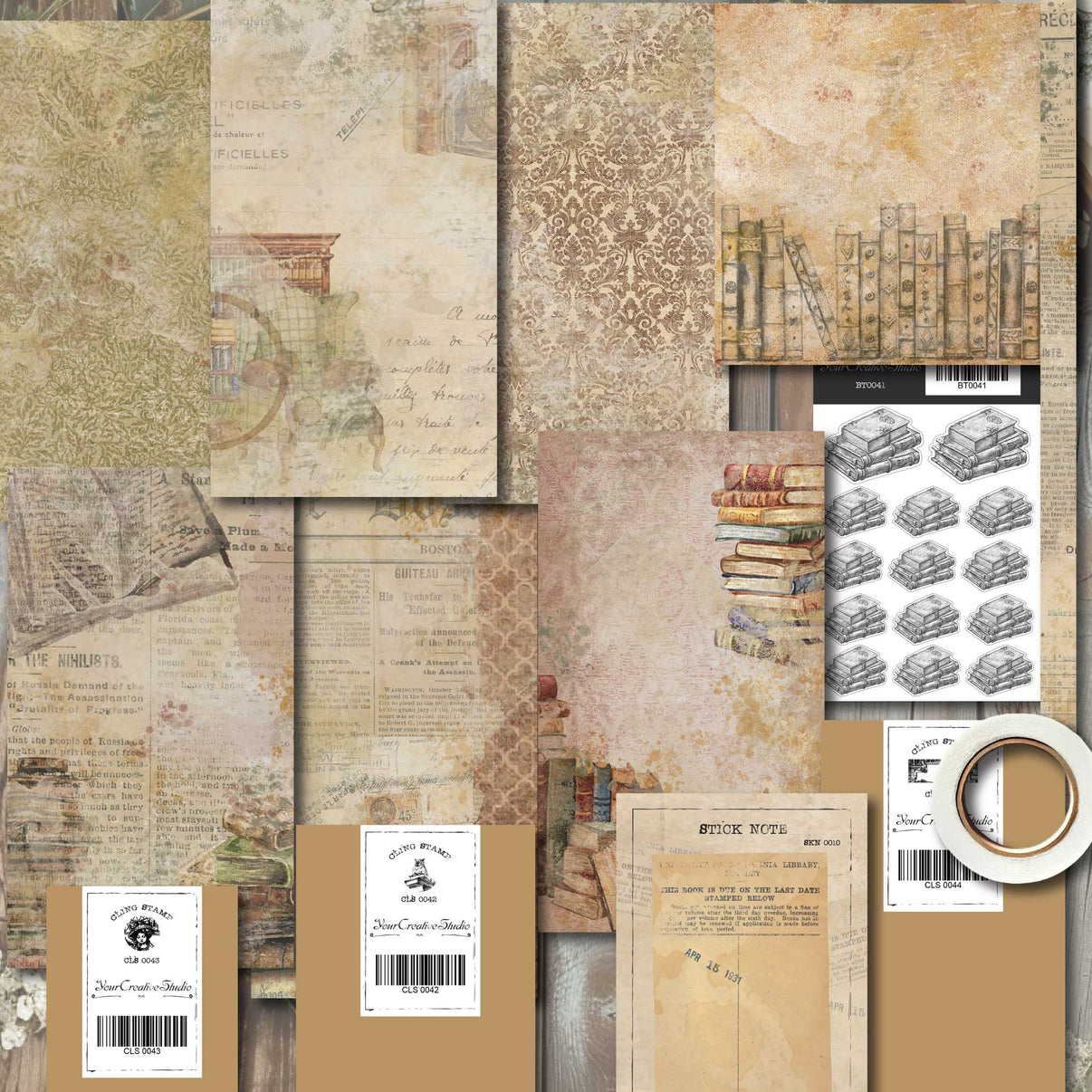 YourCreativeStudio - Vintage Themed box full of paper ephemera