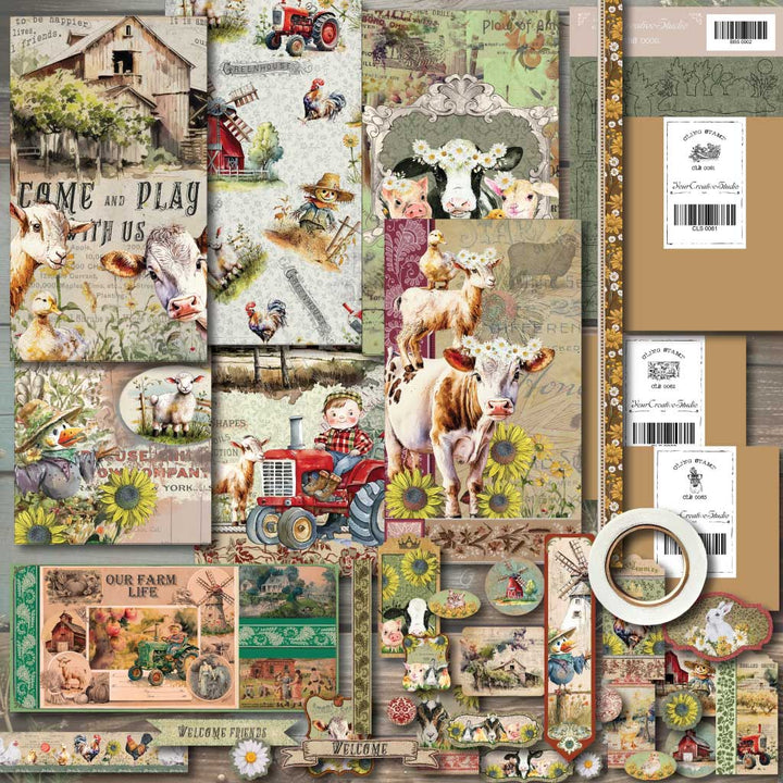 YourCreativeStudio - Vintage Themed box full of paper ephemera