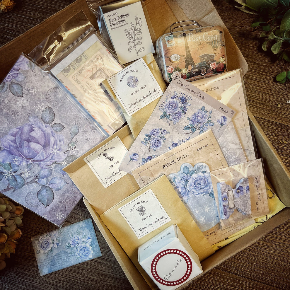 Vintage Blue Flower themed Collection -DWMHK9KBVGY – My Store